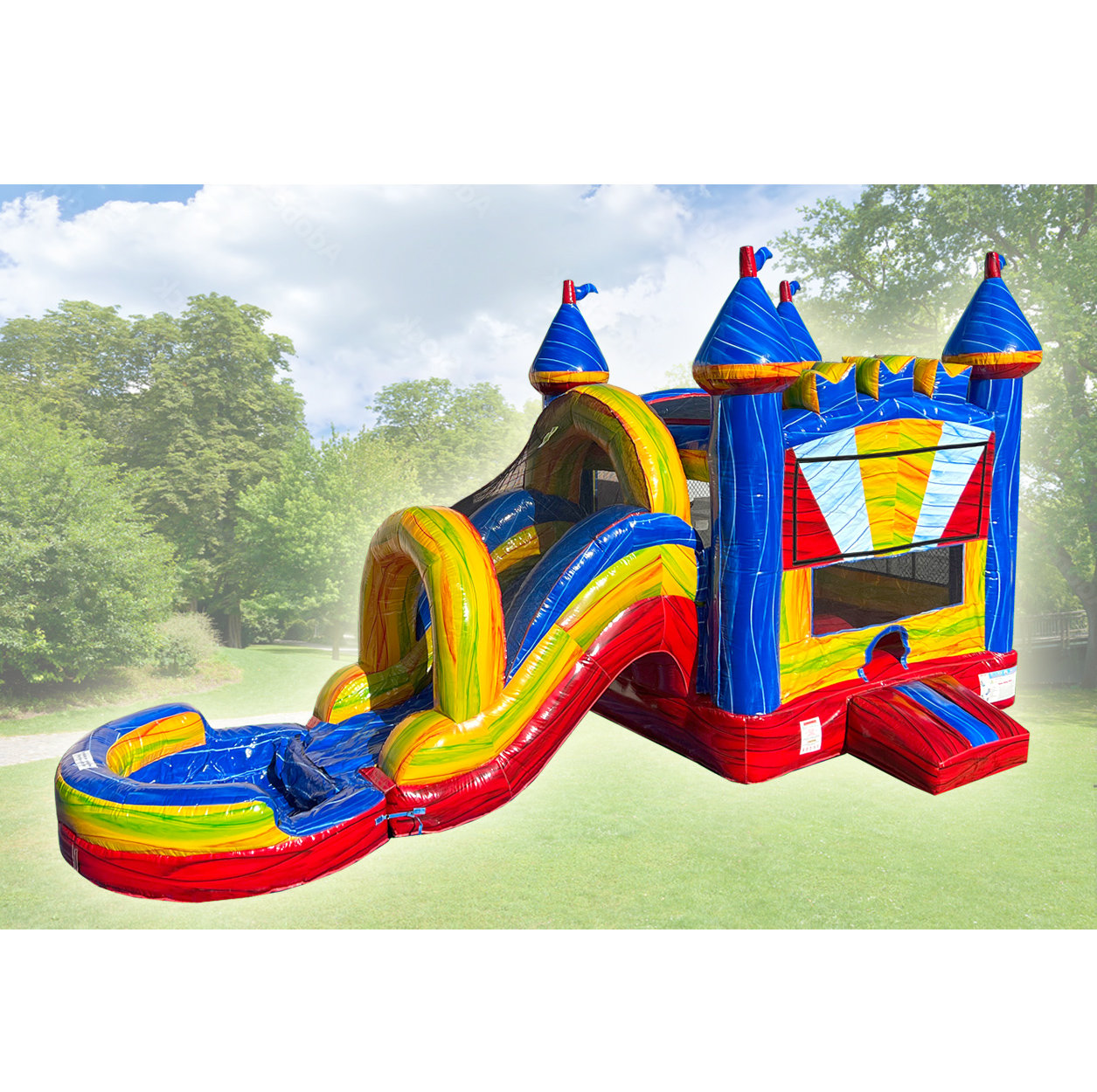 Jingo Jump 156" x 360" Bounce House with Air Blower | Wayfair